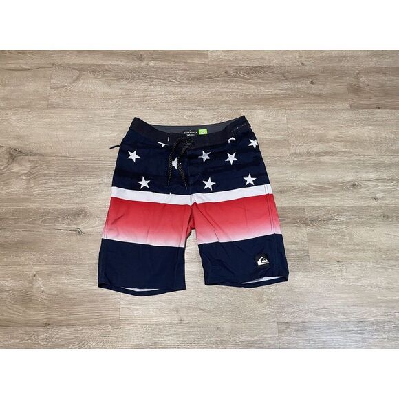 Quiksilver | Swim | Mens Quicksilver Swim Trunks Sz 28 Stars Striped ...